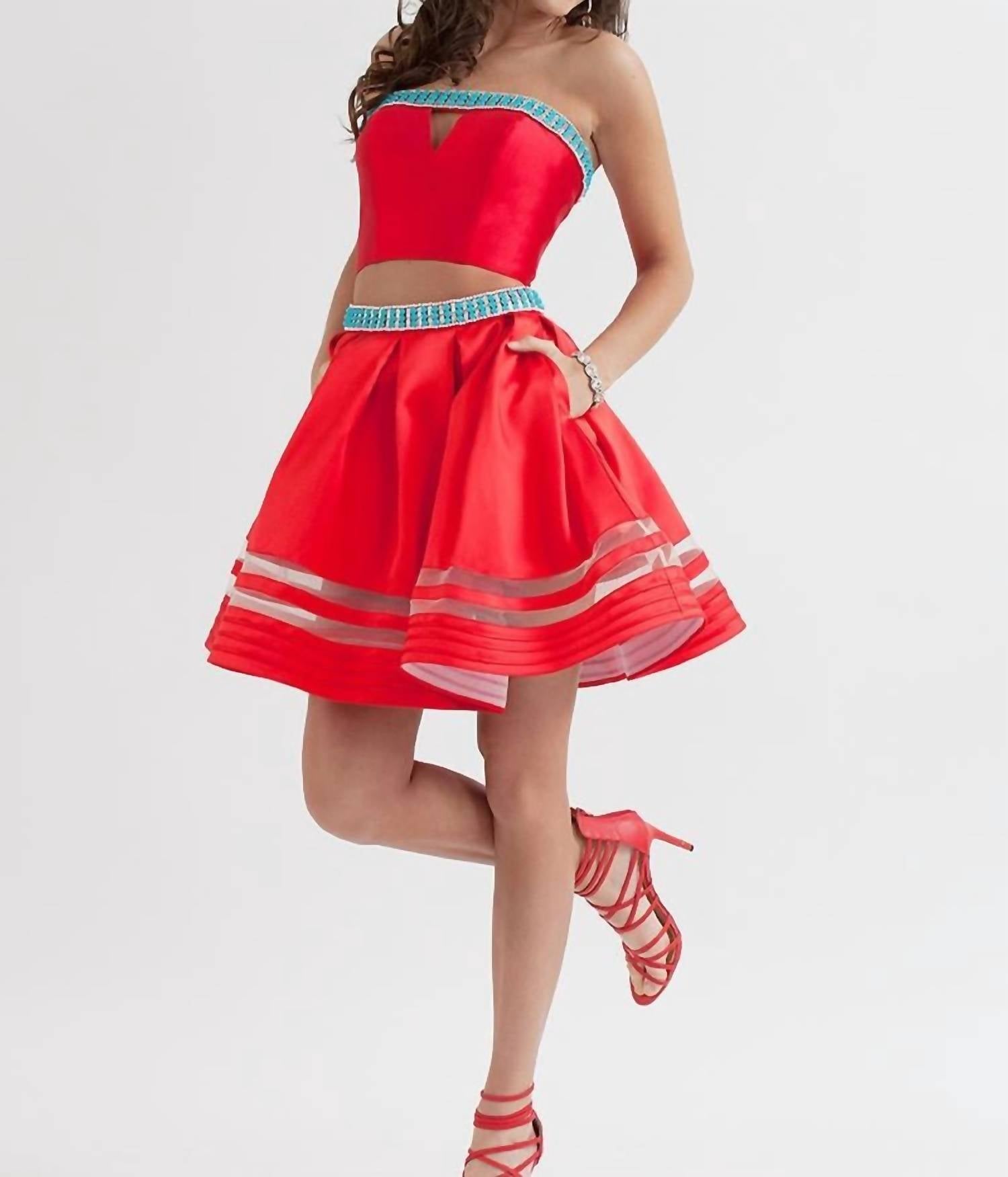 Rachel Allan - Strapless Mikado Two-piece Short Dress – Snagged & Bagged