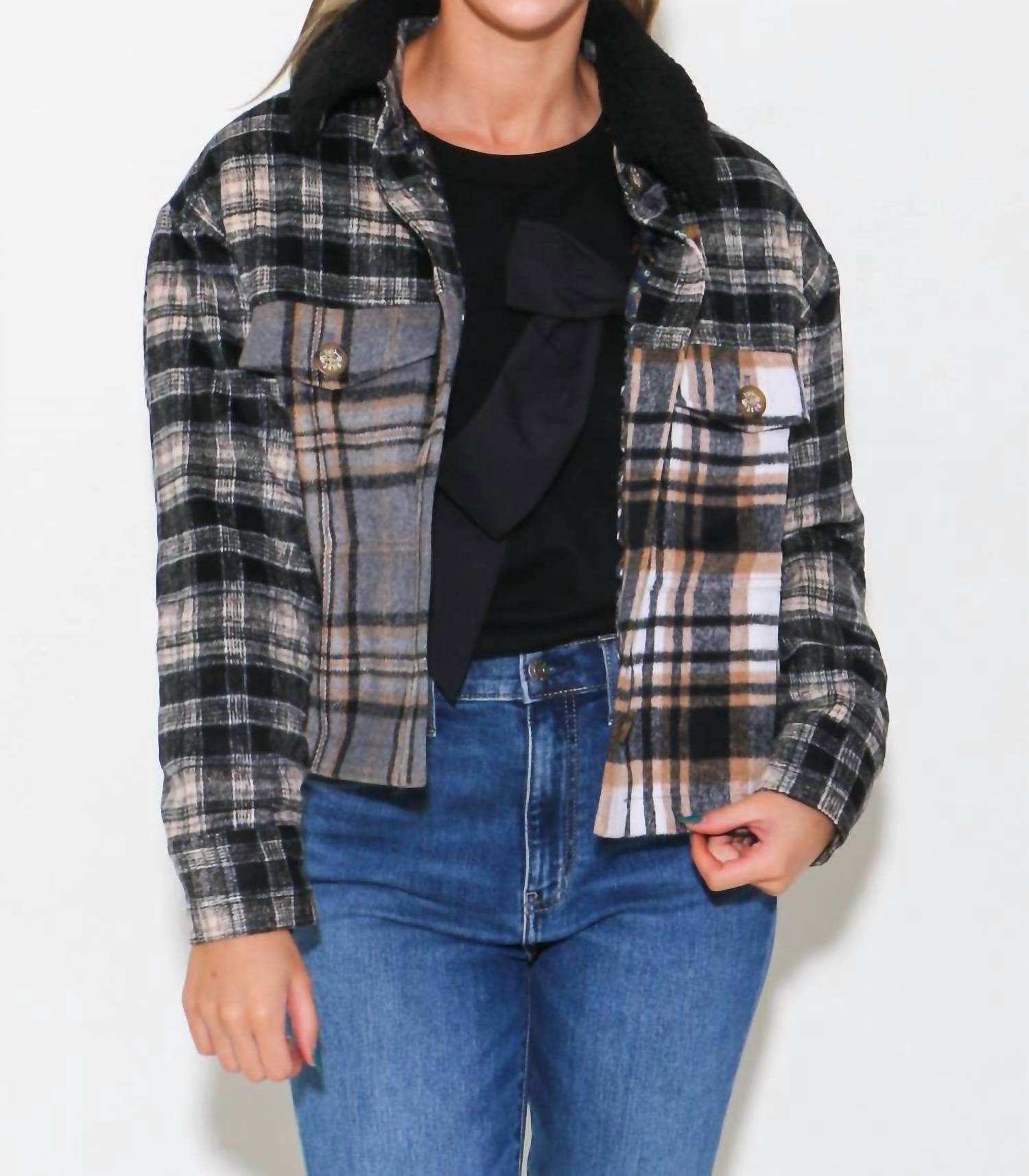 Ivy Jane - Patched Plaid Jacket – Snagged & Bagged