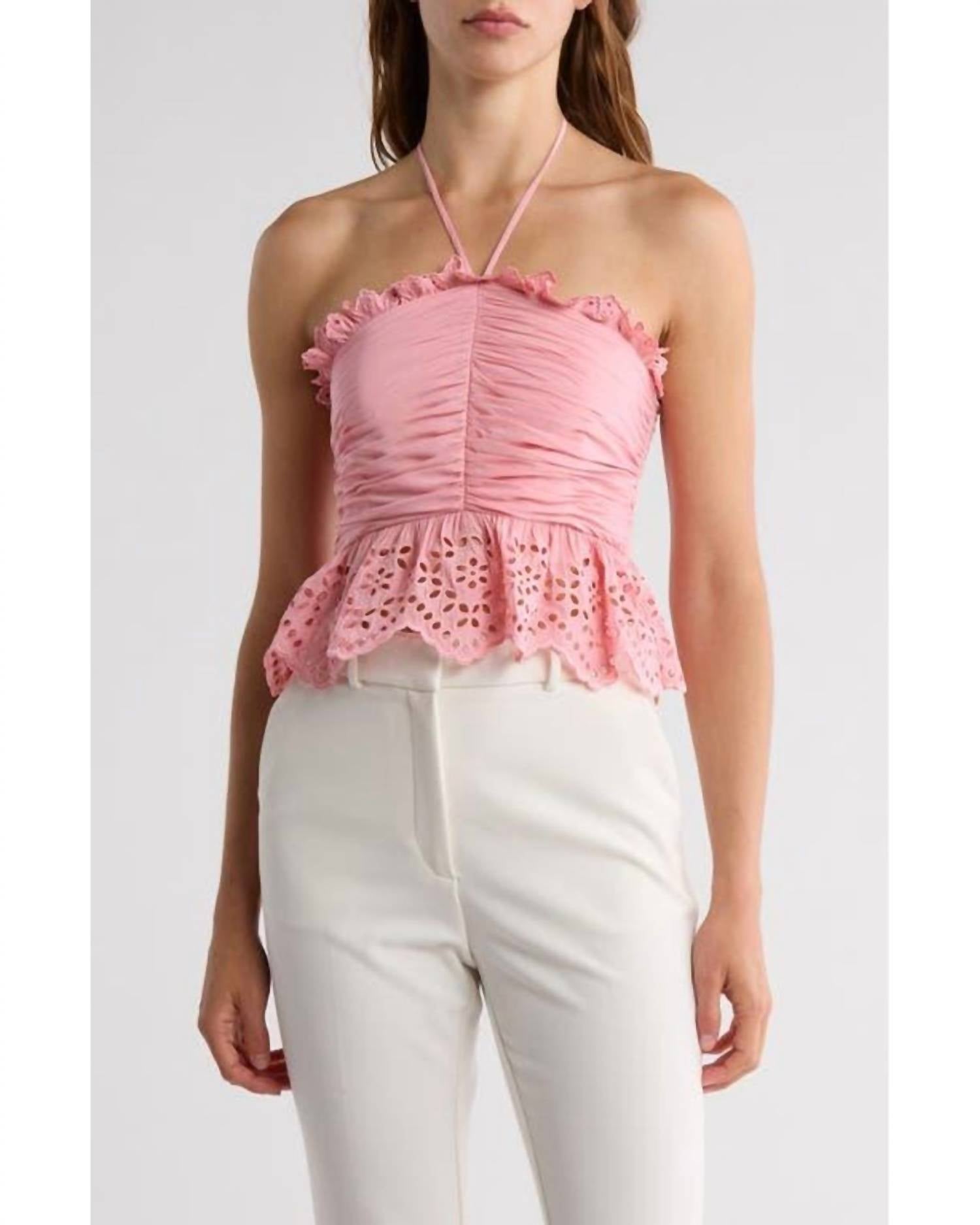 Ramy Brook - Michelle Eyelet Halter Top – Snagged & Bagged