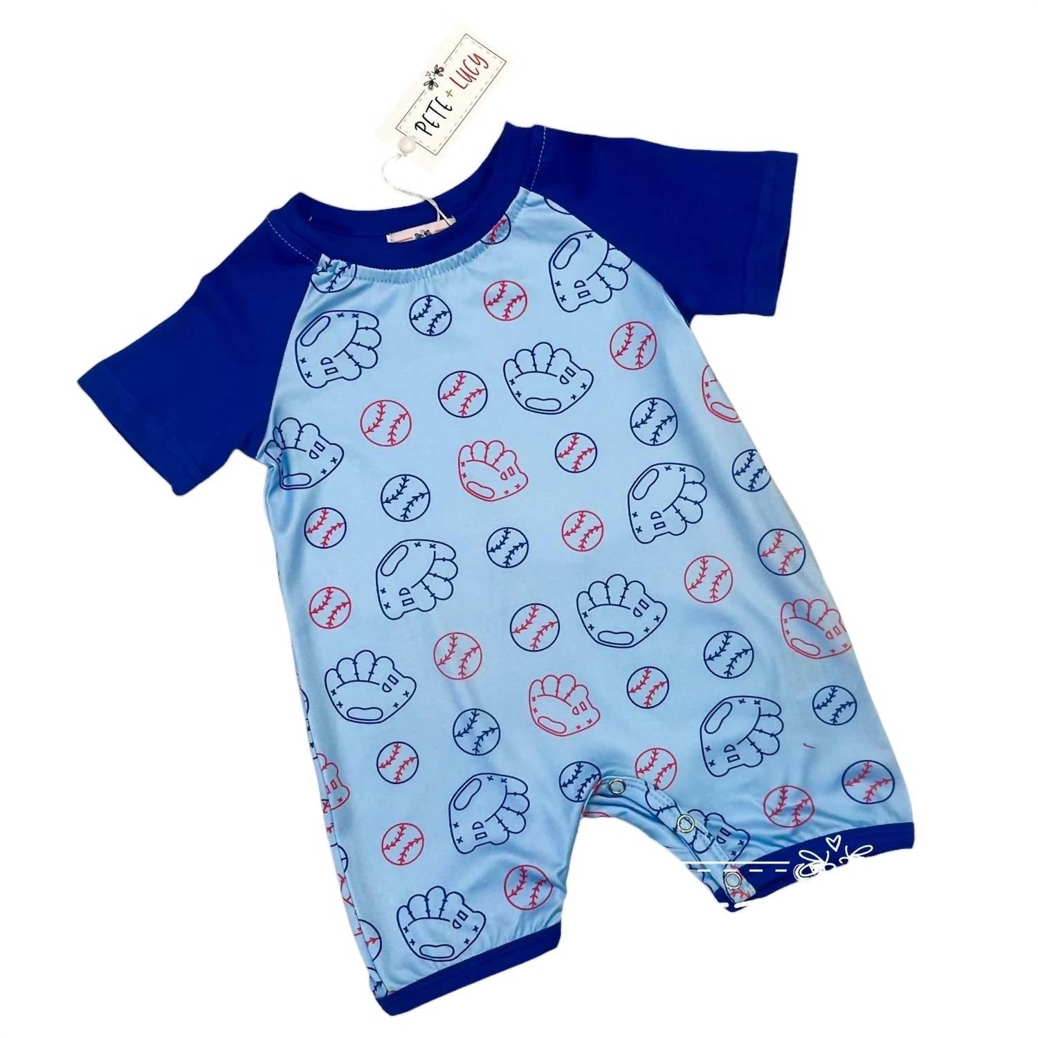 Pete + Lucy - Boys Let's Play Ball Romper – Snagged & Bagged