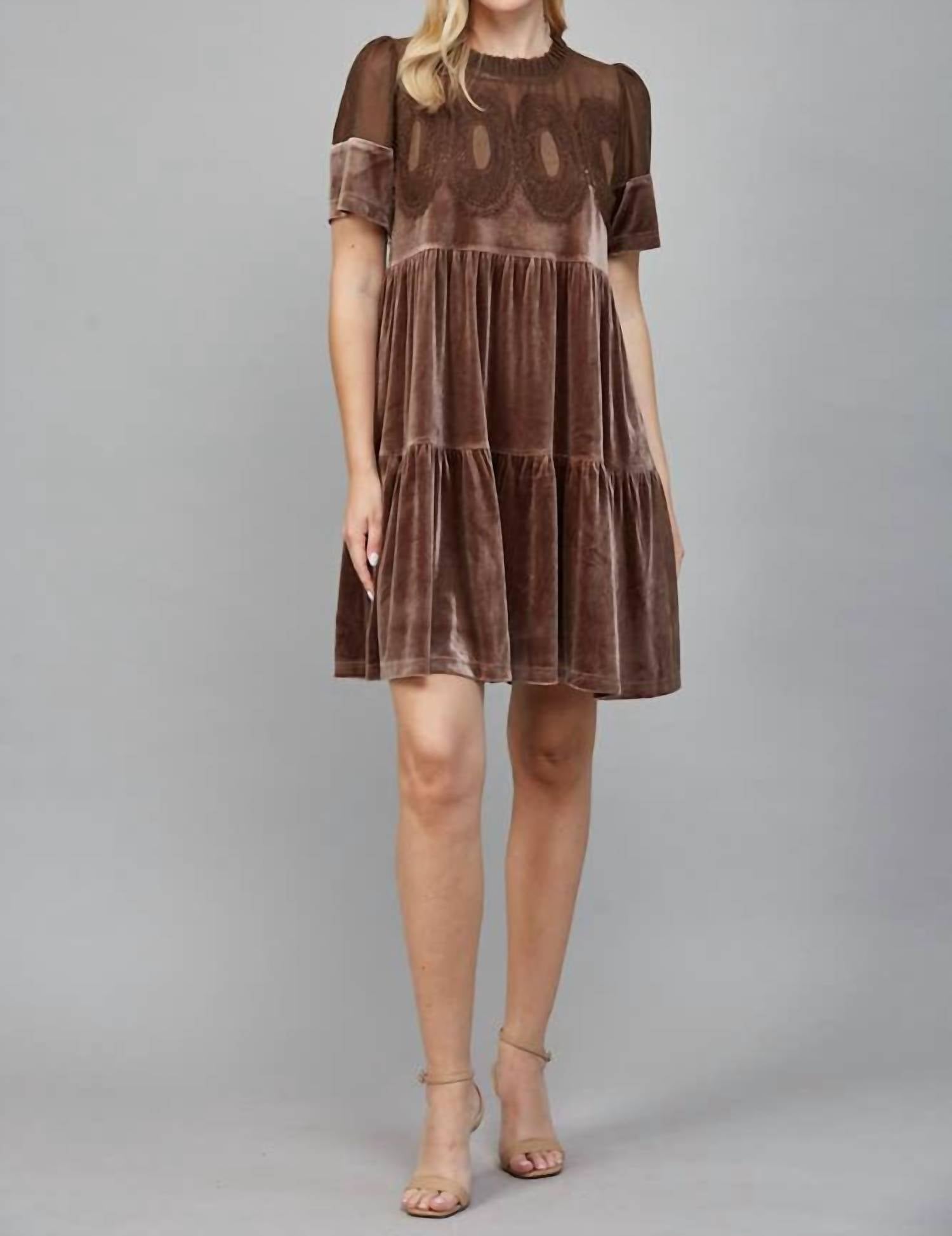 Fate - Contrast Sheer Mesh Intricate Lace Detail Mini Dress – Snagged ...