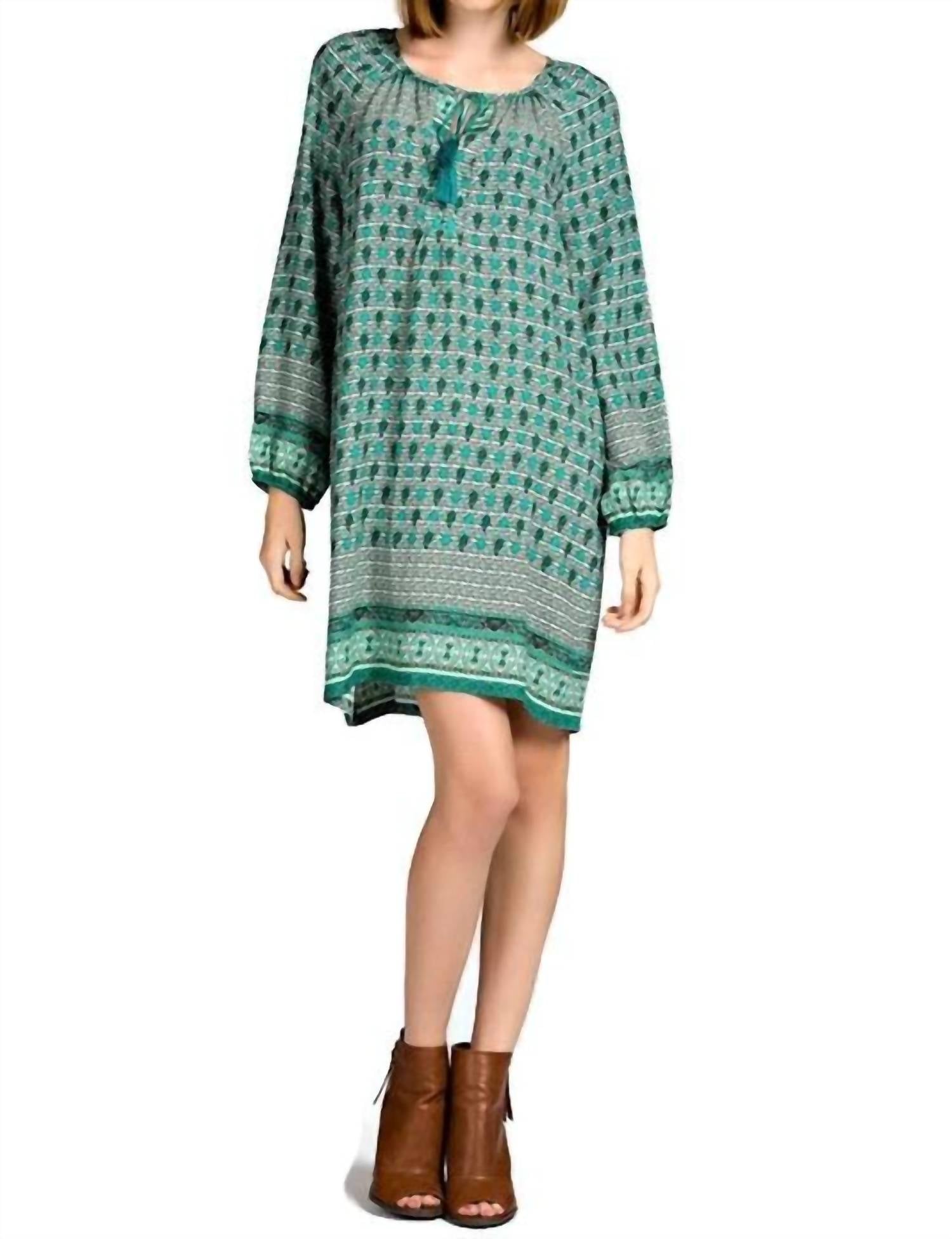 Kori - Border Print Shift Mini Dress – Snagged & Bagged