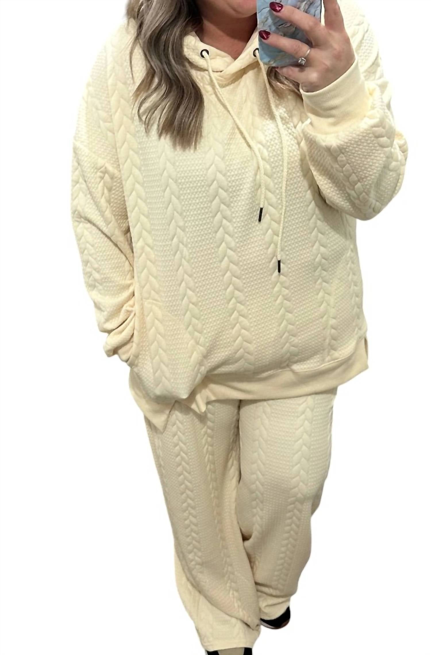 Very J - Let's Snuggle Cable Knit Set – Snagged & Bagged