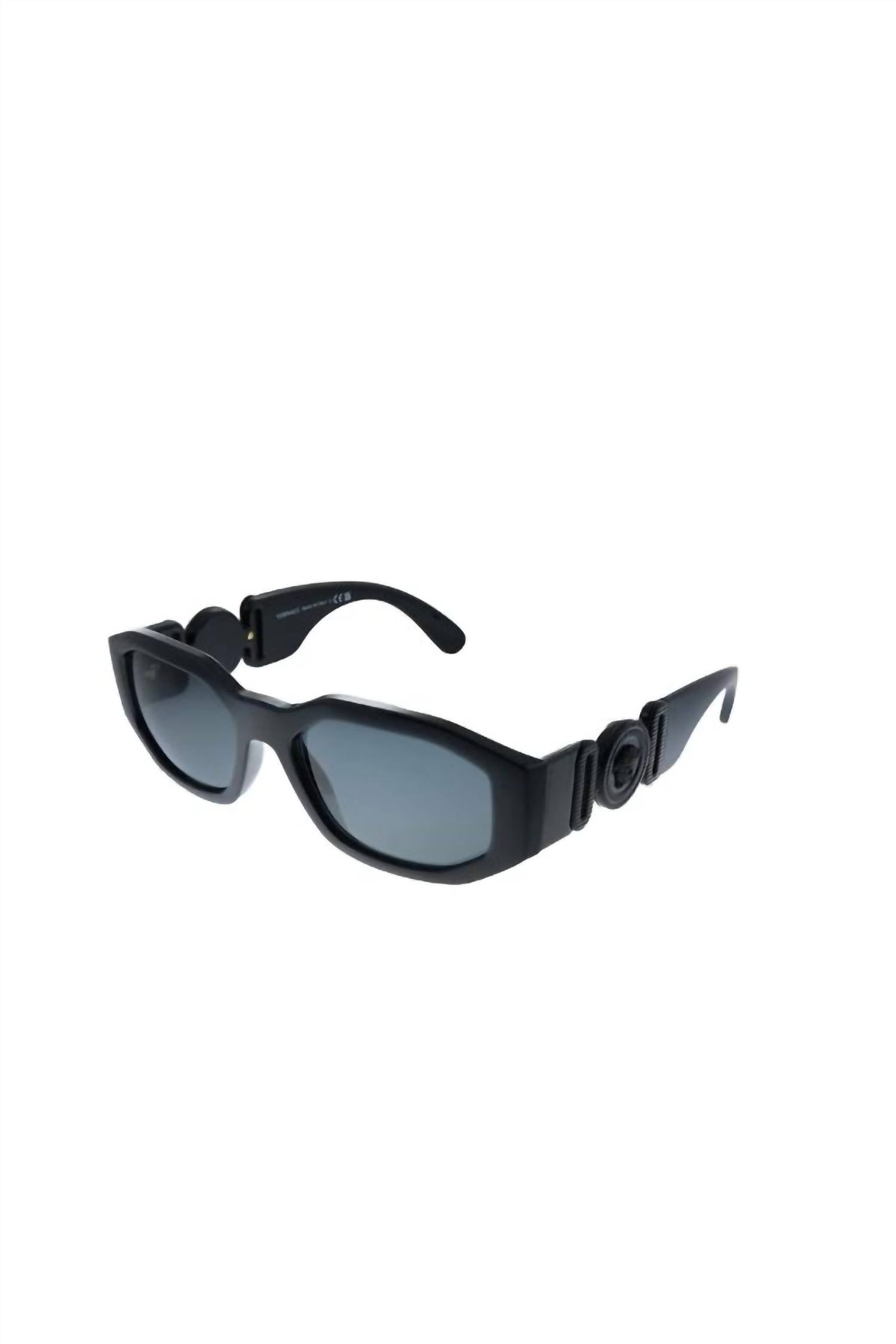 Versace - Geometric Plastic Sunglasses with Grey Lens – Snagged & Bagged