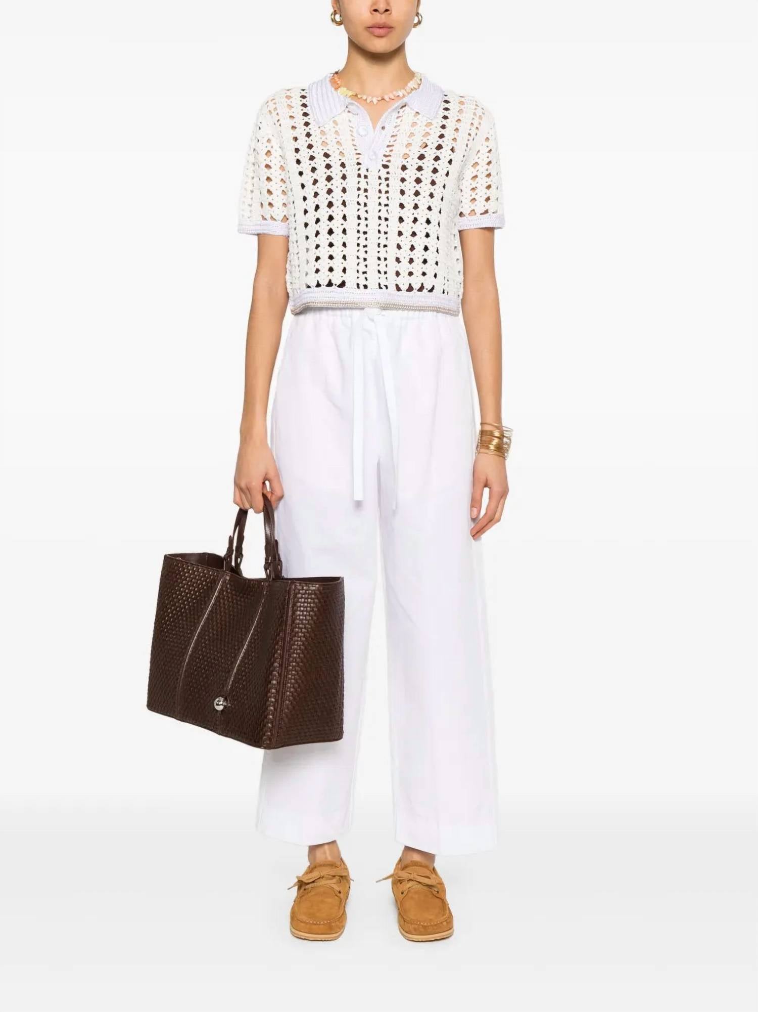 Forte Forte - Cable Lux Crochet Cropped Polo – Snagged & Bagged