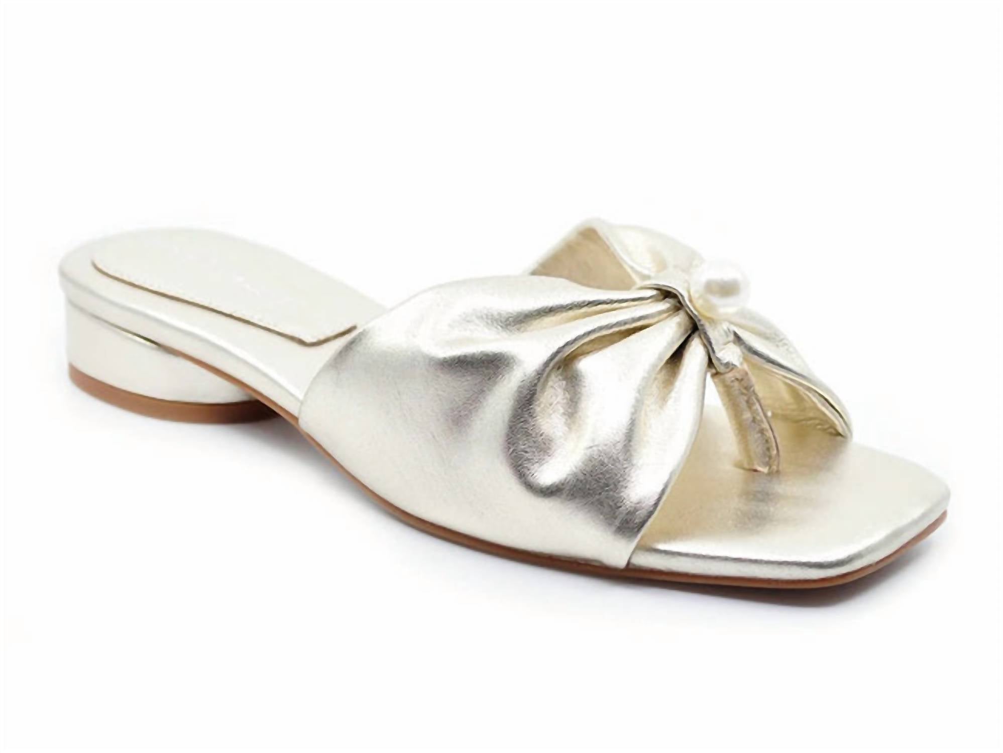 Koko + Palenki - Women's Tara Metallic Slide Sandal – Snagged & Bagged