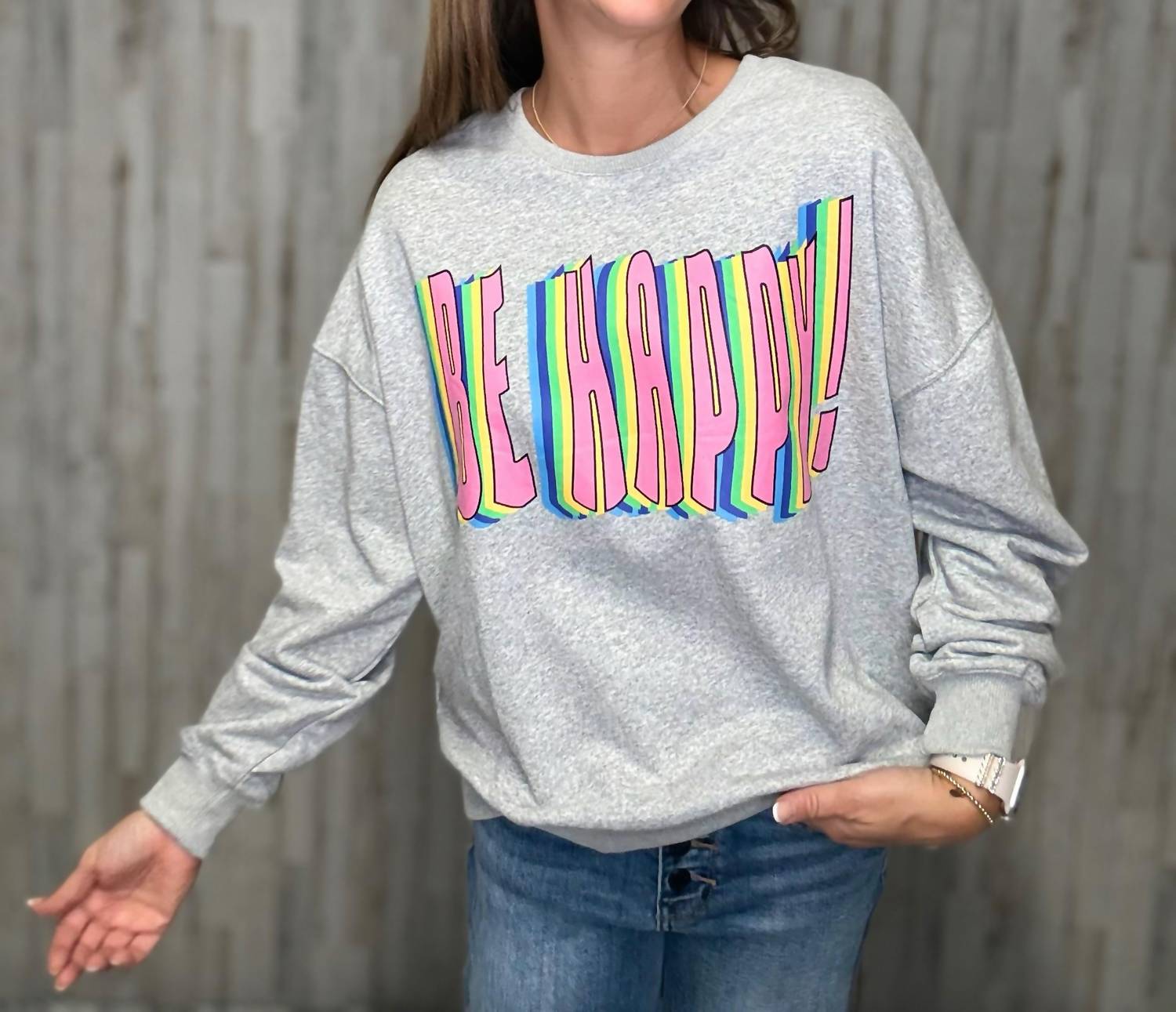 Easel - Be Happy Sweatshirt – Snagged & Bagged