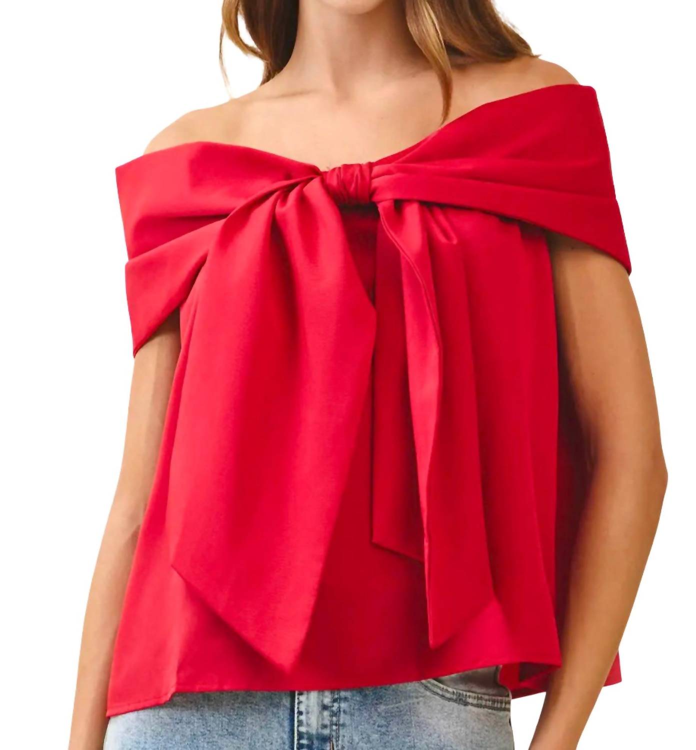 Tcec - Bow Accented Off The Shoulder Top – Snagged & Bagged