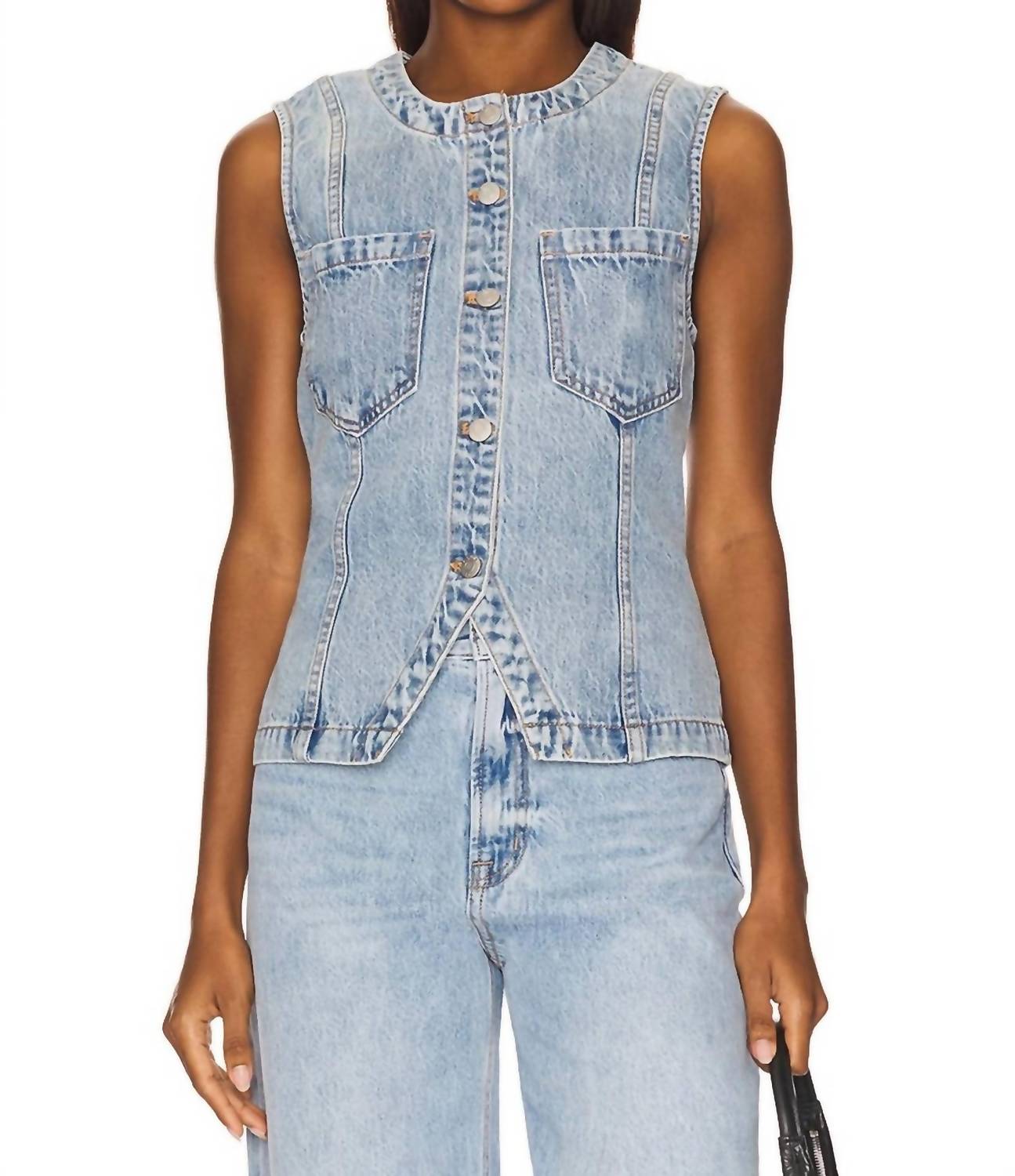 Pistola - Gia Fitted Collarless Vest – Snagged & Bagged