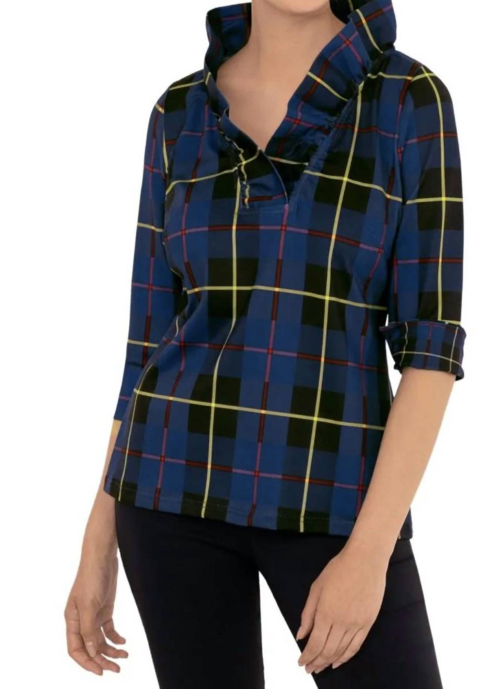 Gretchen Scott - Ruffneck Plaidly Cooper Top – Snagged & Bagged