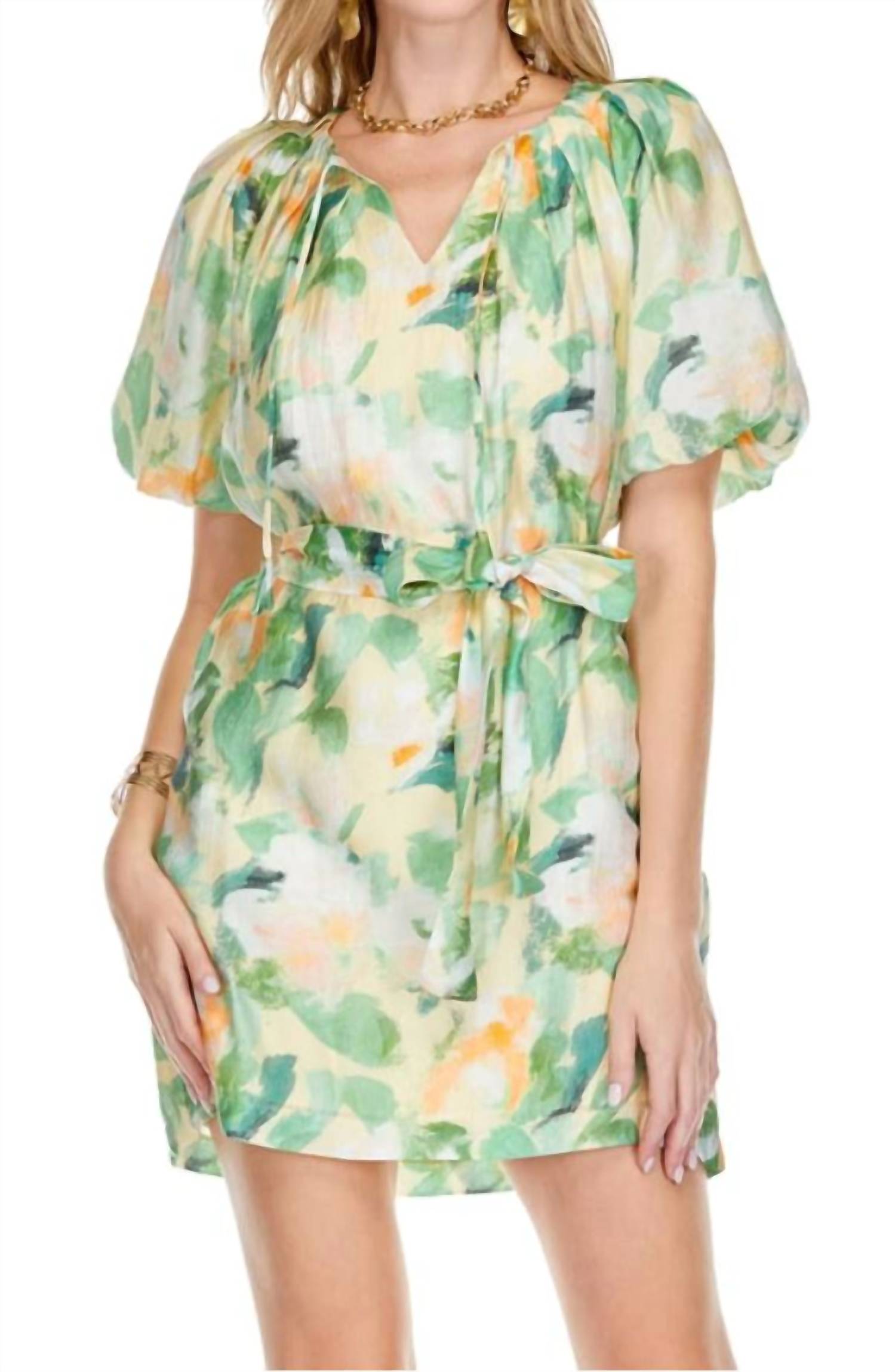 Jade Melody Tam - Pleated Puff Sleeve Dress – Snagged & Bagged
