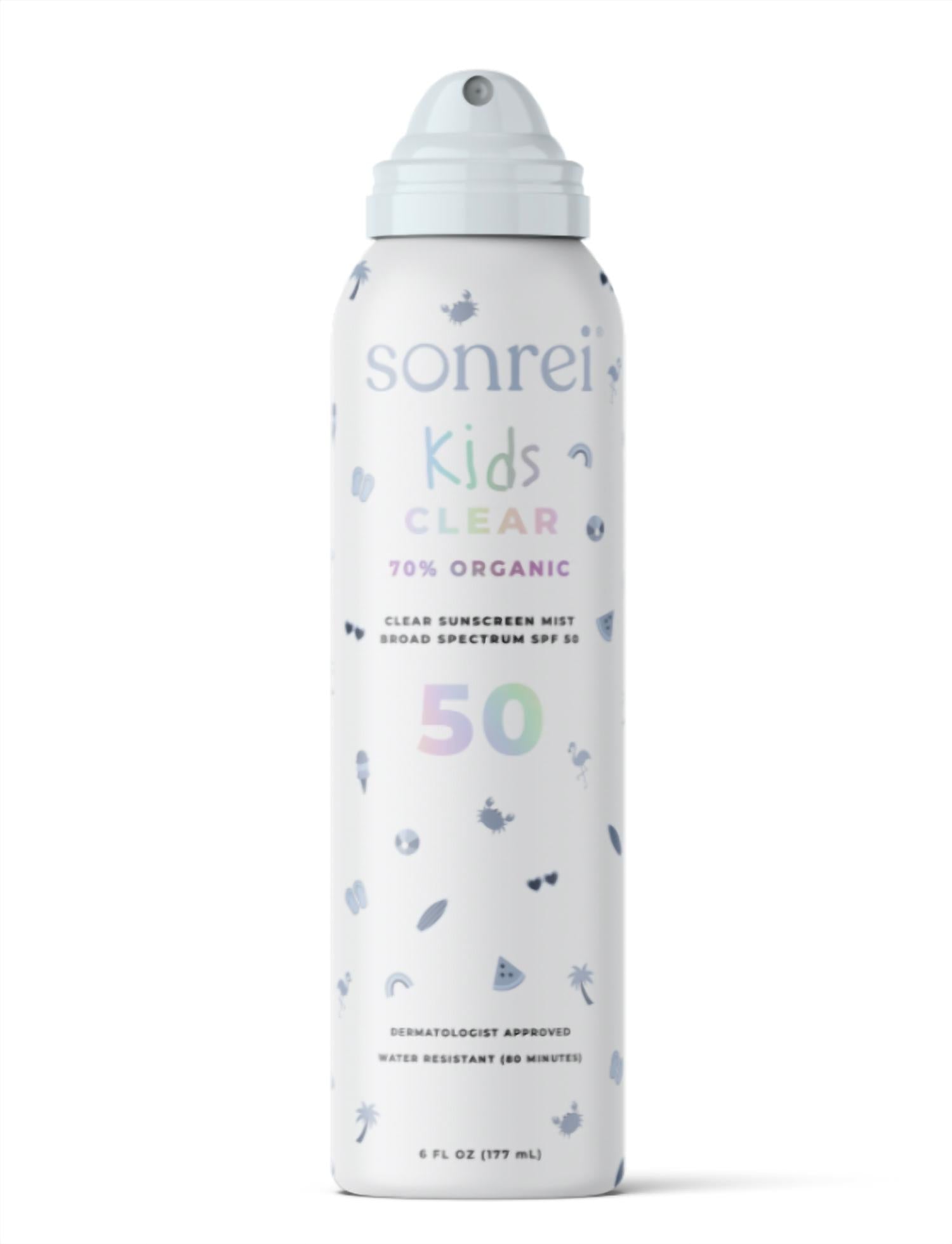 Sonrei - Kids Clear Organic SPF 50 Clear Sunscreen Mist - 6 fl oz ...