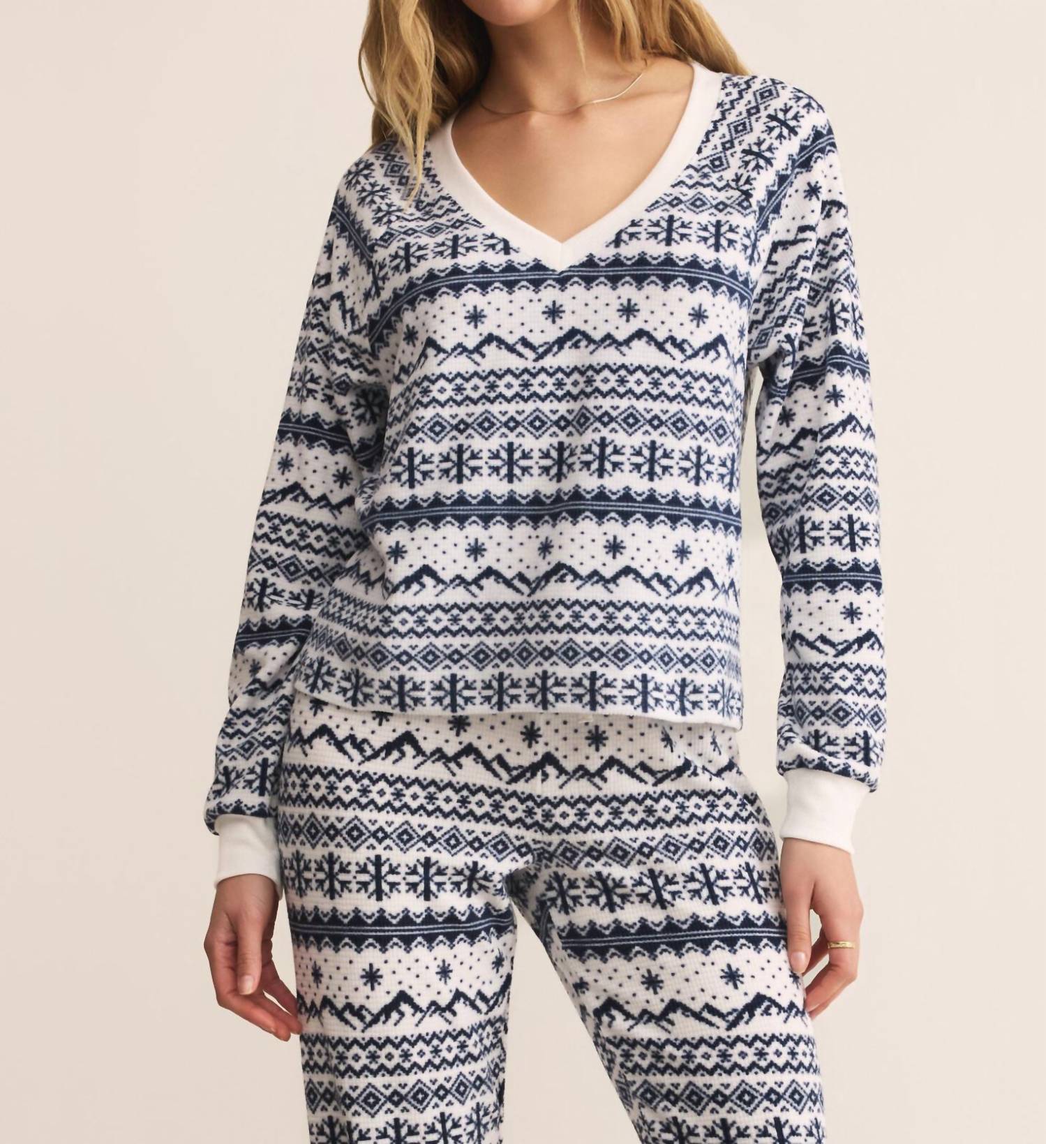 Z Supply - Slopes Fairisle Long Sleeve Top – Snagged & Bagged