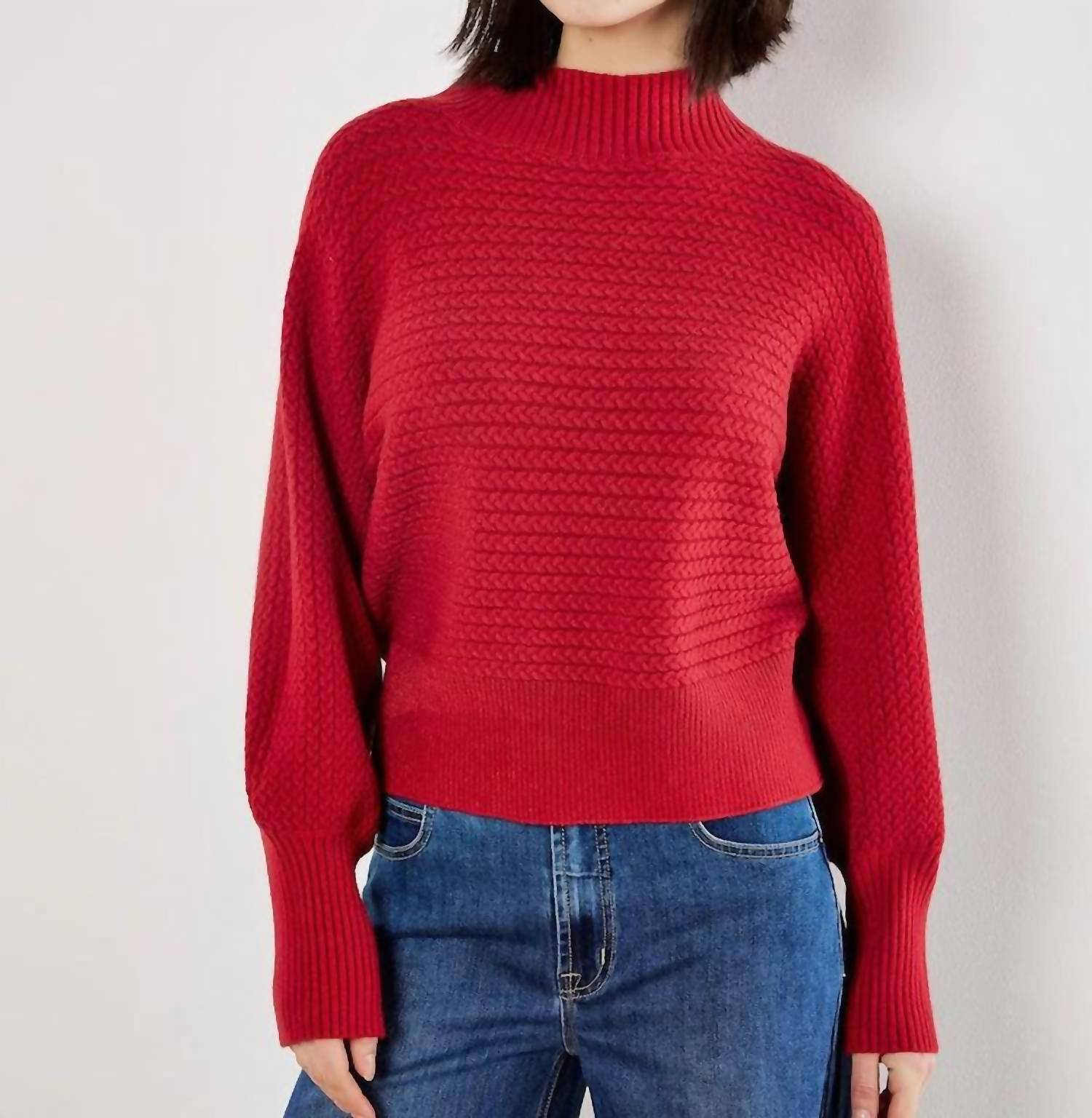 Apricot - High Neck Cable Batwing Jumper – Snagged & Bagged