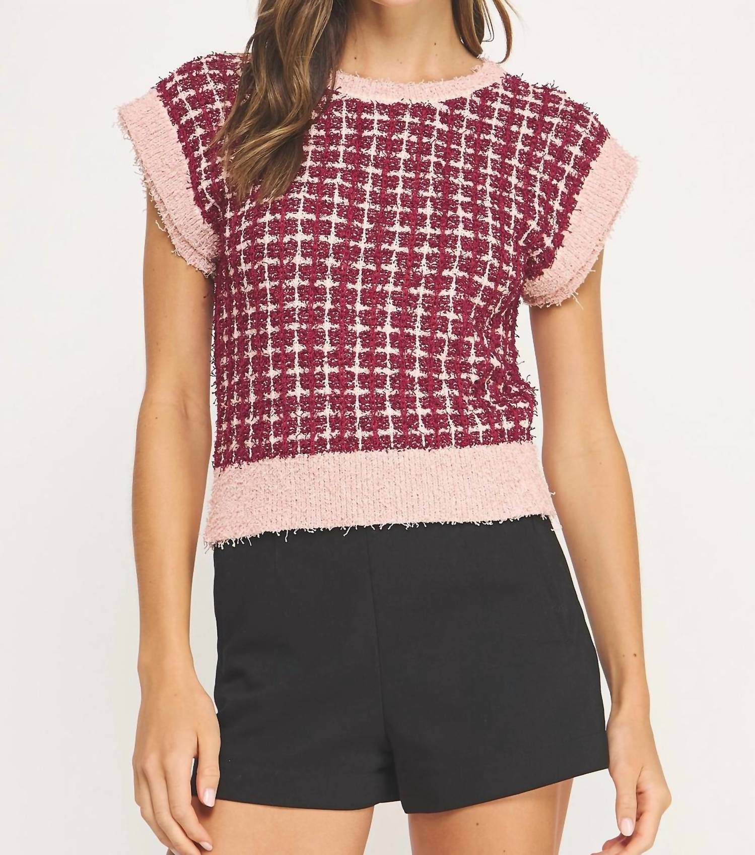 Strut & Bolt - All Yours Check Tweed Knit Sweater – Snagged & Bagged