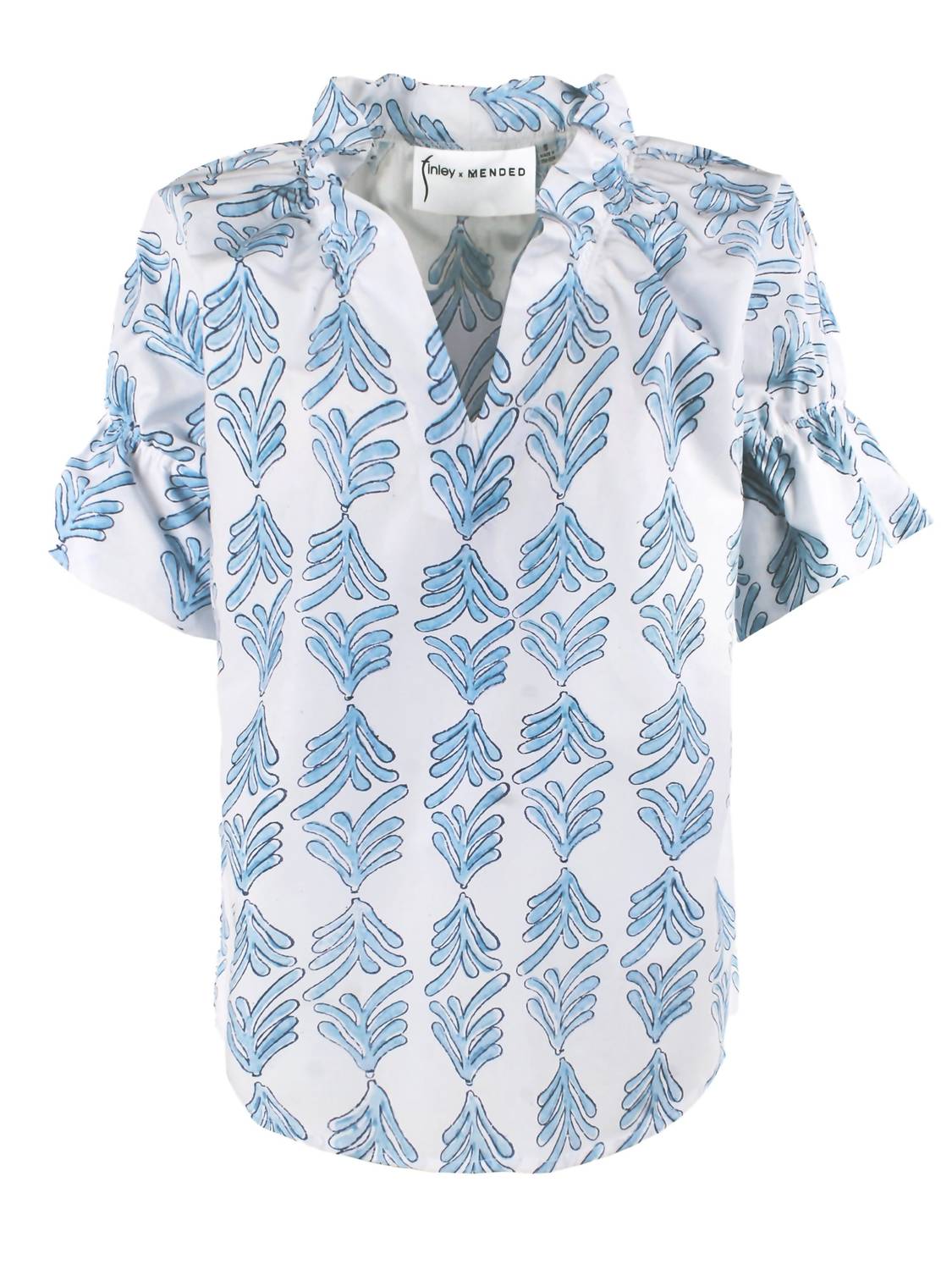 Finley - Crosby Short Sleeve Palmetto Leaf Print Top – Snagged & Bagged
