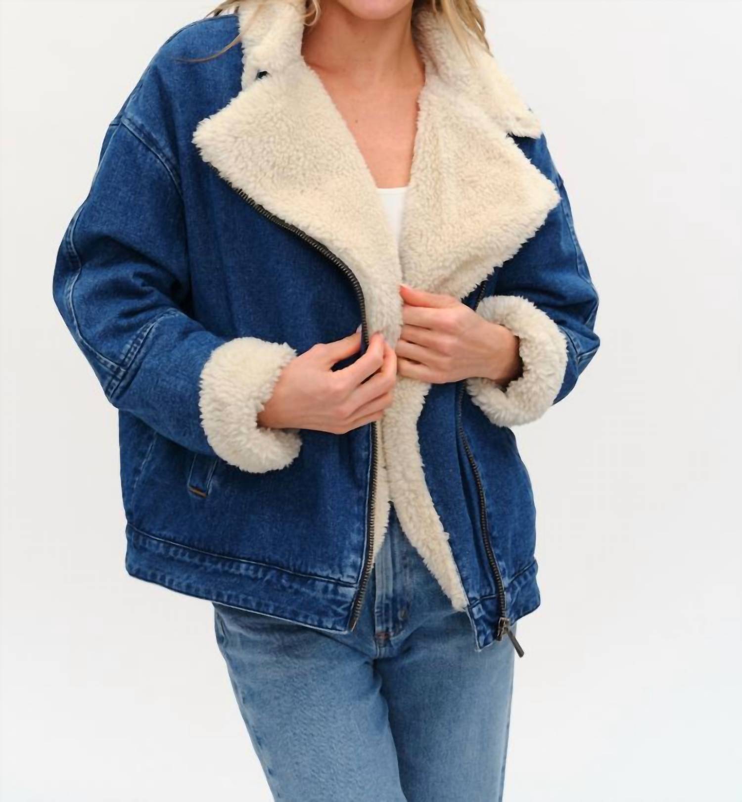 Six/Fifty - Helena Faux Fur Lined Denim Jacket – Snagged & Bagged