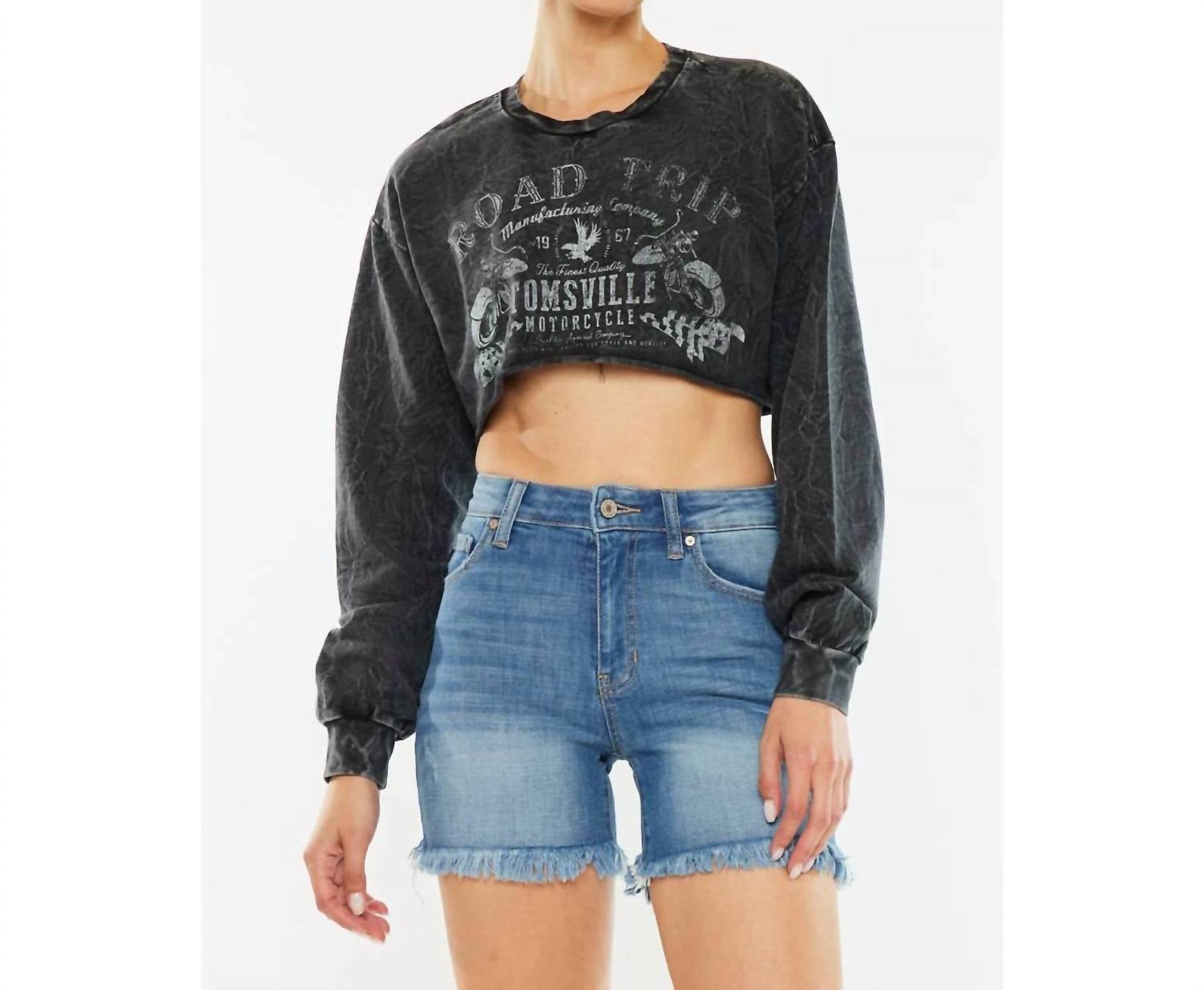 Kancan - Cheyenne High Rise Fray Hem Shorts Jeans – Snagged & Bagged