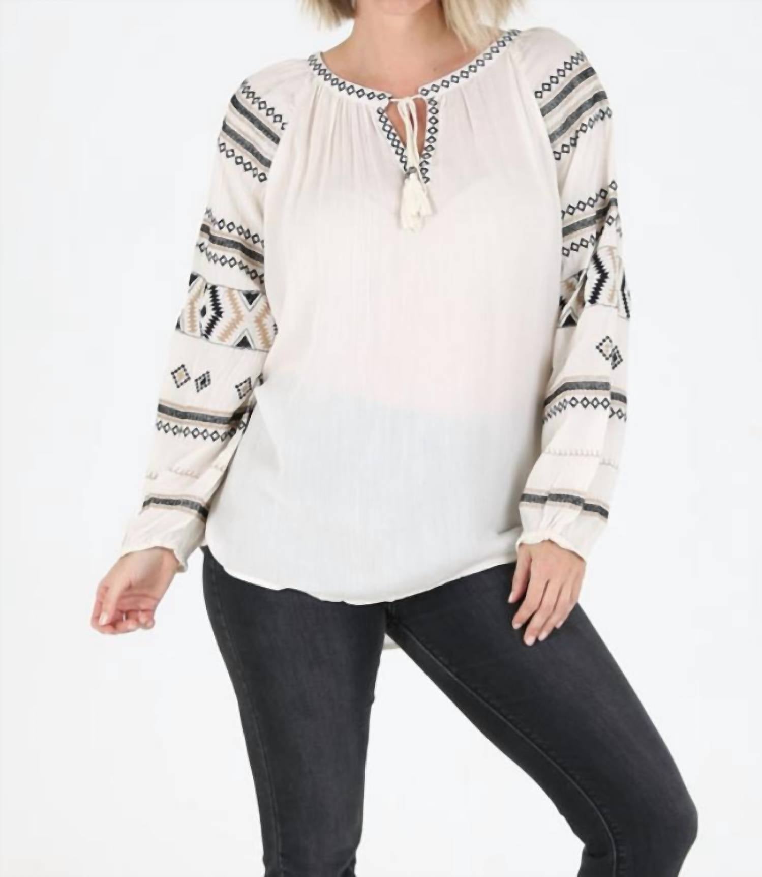 Nostalgia - Aztec Print Front Tie – Snagged & Bagged