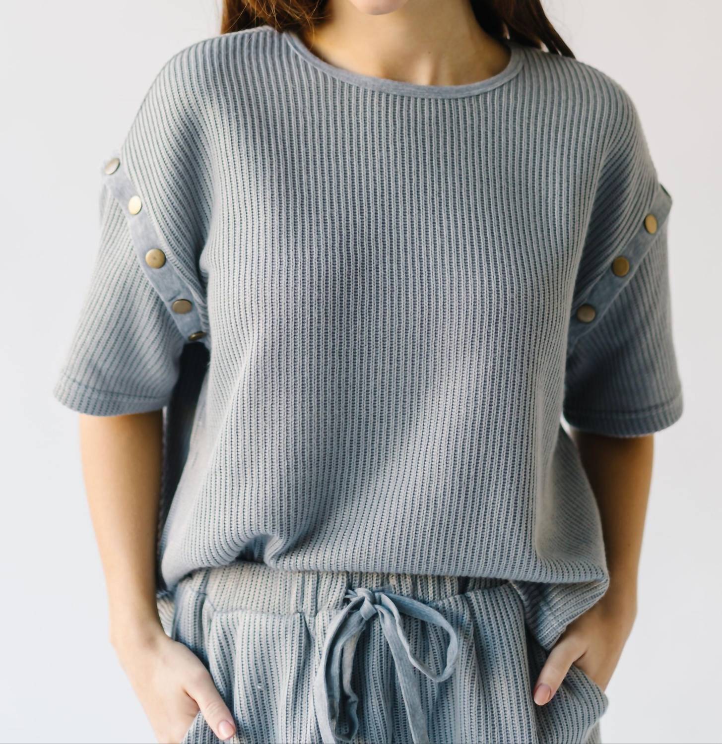 Polagram - Steal The Moment Button Detail Top – Snagged & Bagged