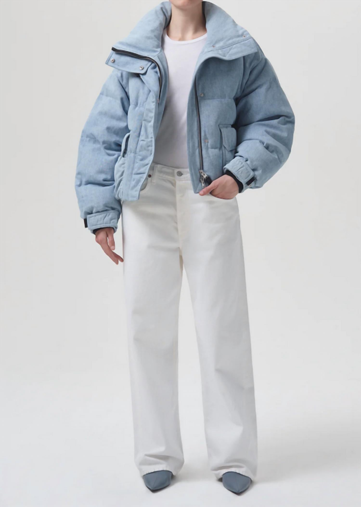 Agolde - Nova Denim Puffer Jacket – Snagged & Bagged