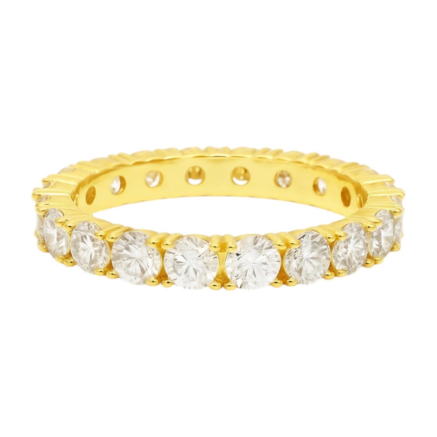 Allyanna Gifts - Women's Sterling Silver Moissanite Eternity Band Ring ...