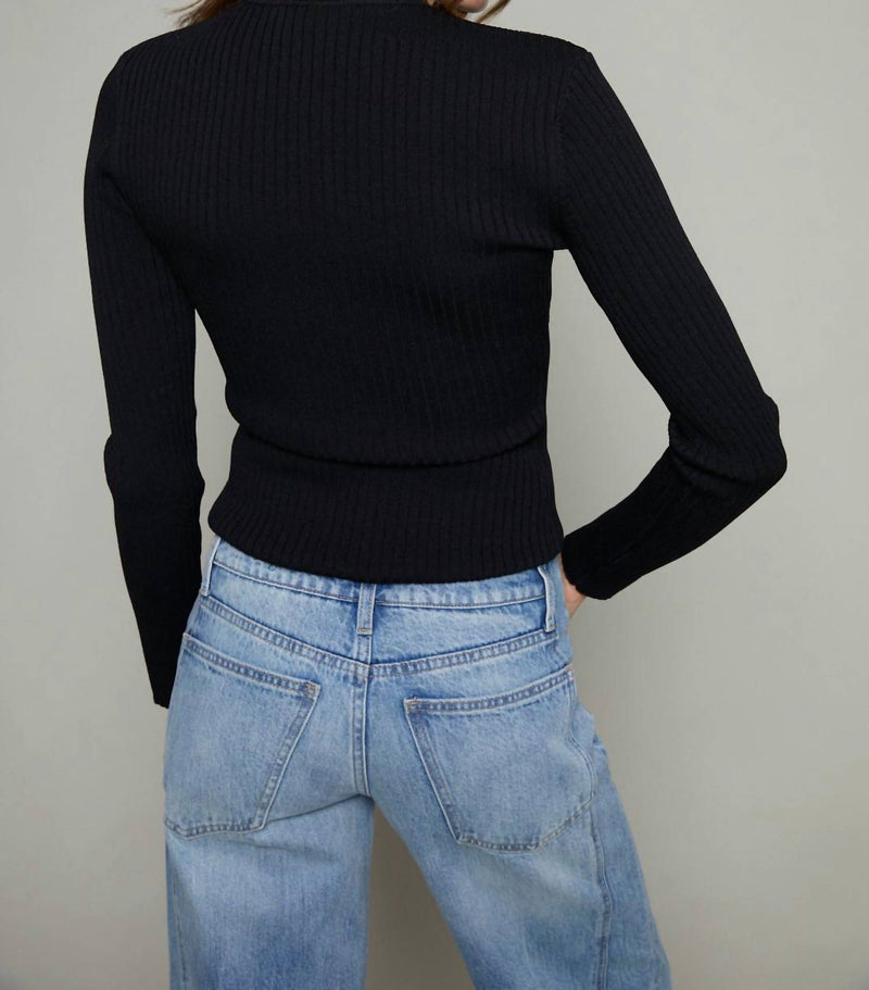 Astr - Lynly Ribbed Keyhole Sweater – Snagged & Bagged