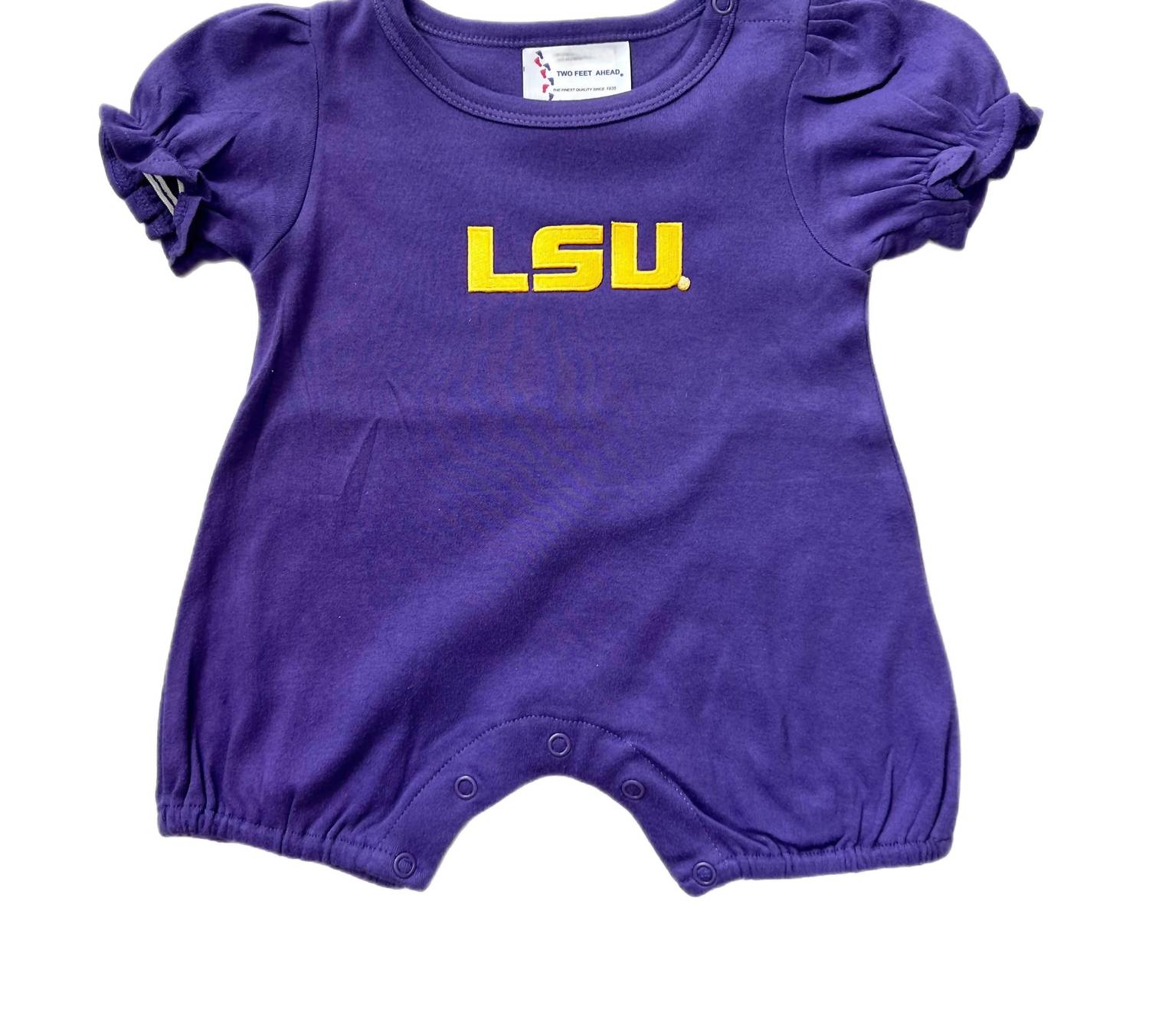 Two Feet Ahead - Girl's Lsu Romper – Snagged & Bagged