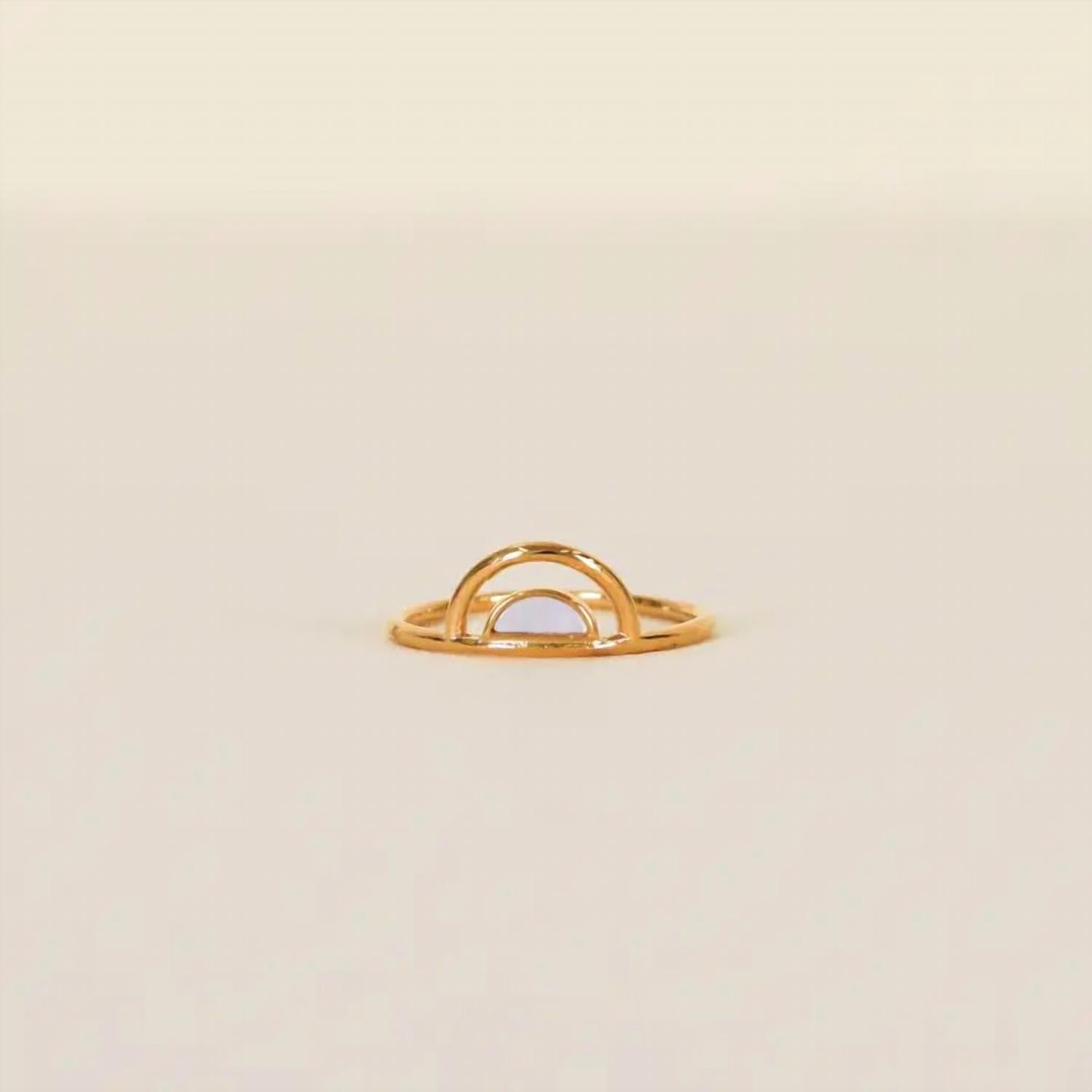 Jaxkelly - Women's Mother of Pearl Stone Arch Ring – Snagged & Bagged