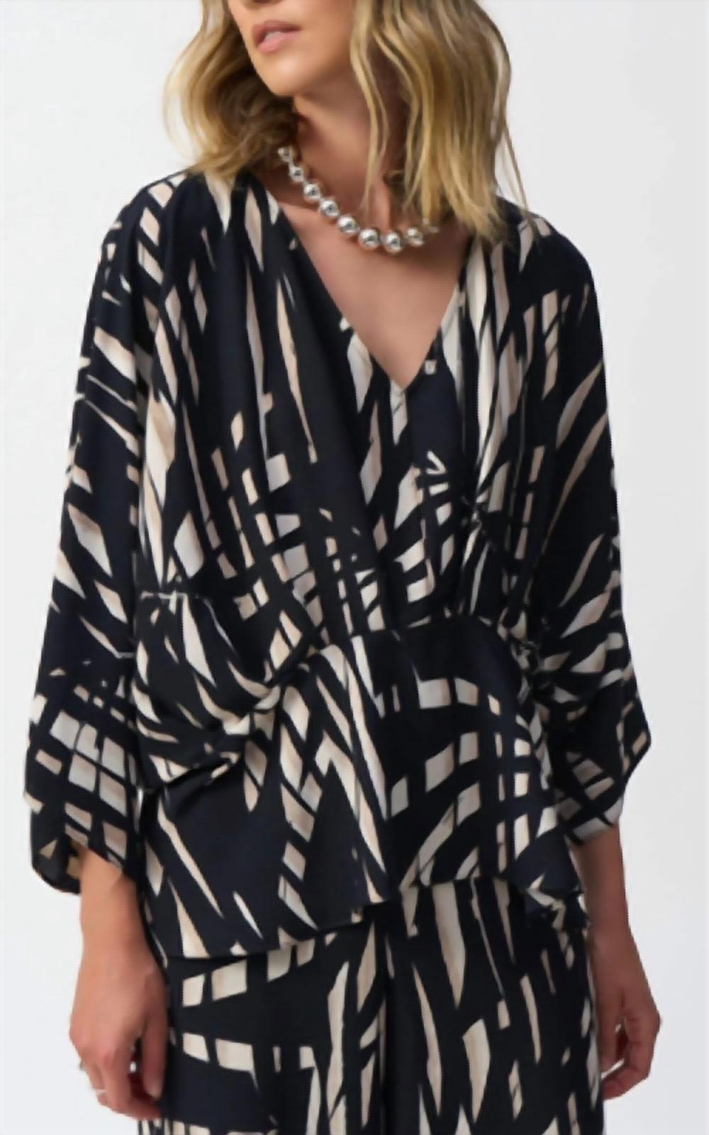 Joseph Ribkoff - Joseph Ribkoff Printed Peplum Top – Snagged & Bagged