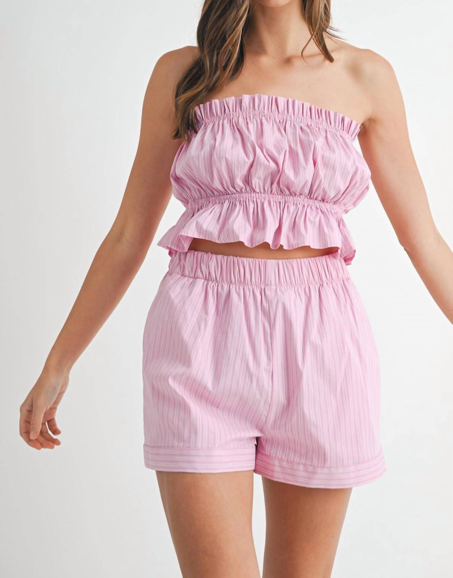 Mable - Fionnuala Stripe Tube Top & Short Set – Snagged & Bagged