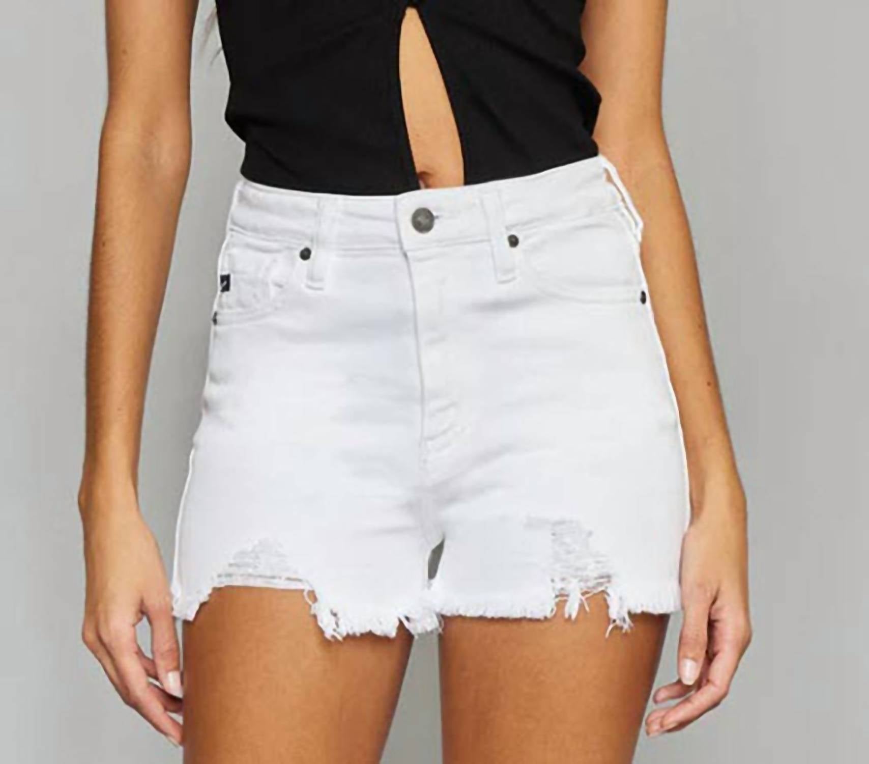 Kancan - High Rise Distressed Shorts – Snagged & Bagged