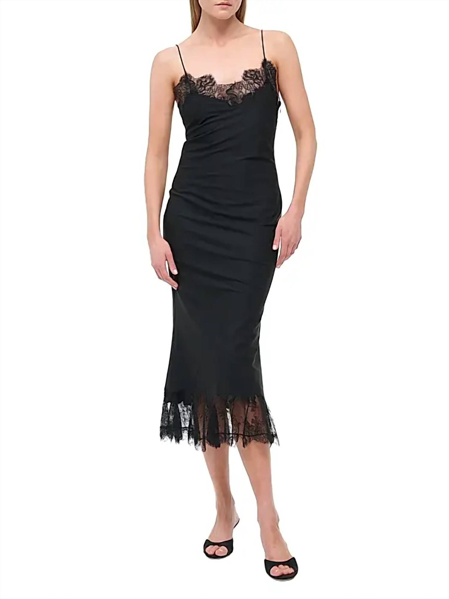 Staud - Nadia Lace-trimmed Midi-dress – Snagged & Bagged