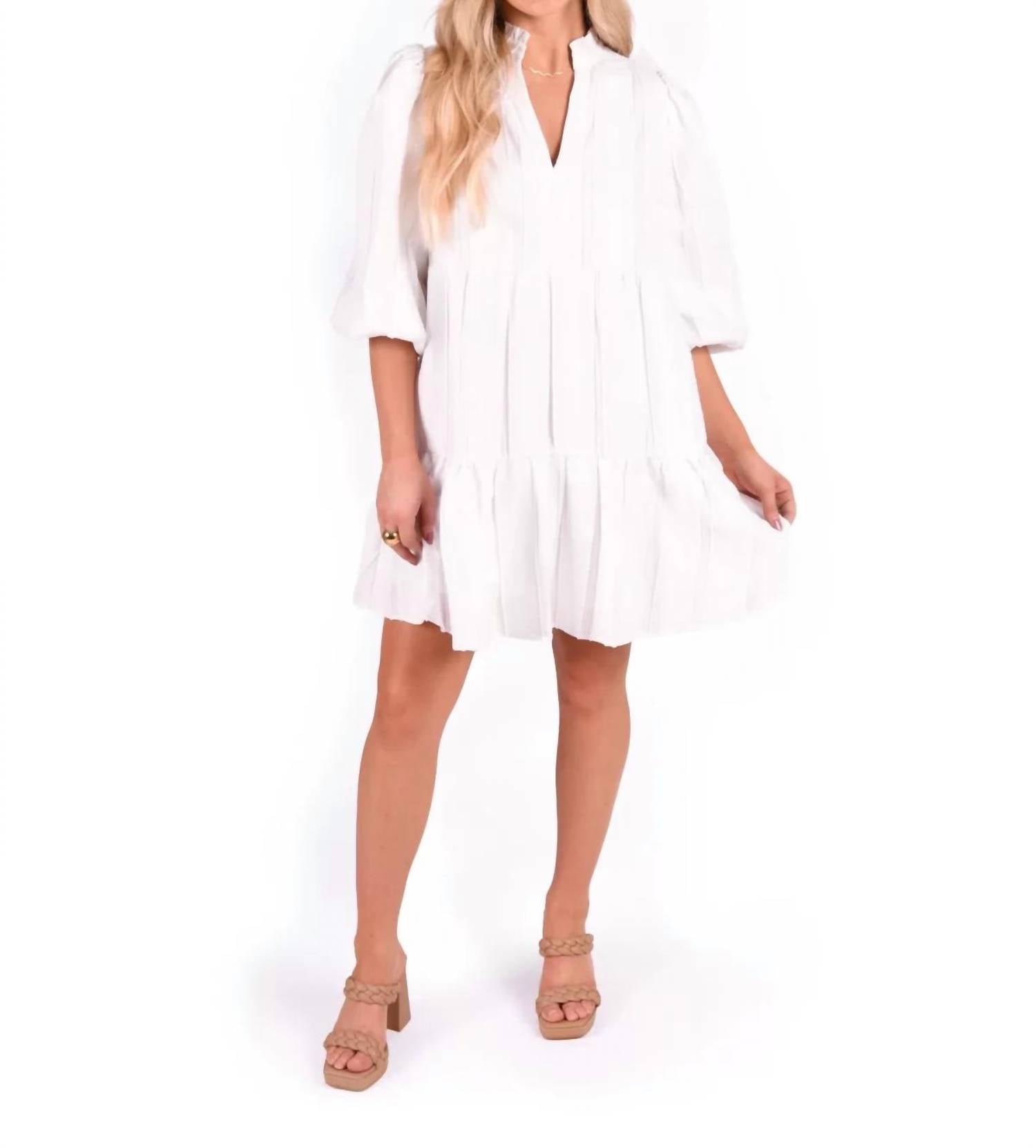 Emily Mccarthy - Frankie Linen V-neck Dress – Snagged & Bagged
