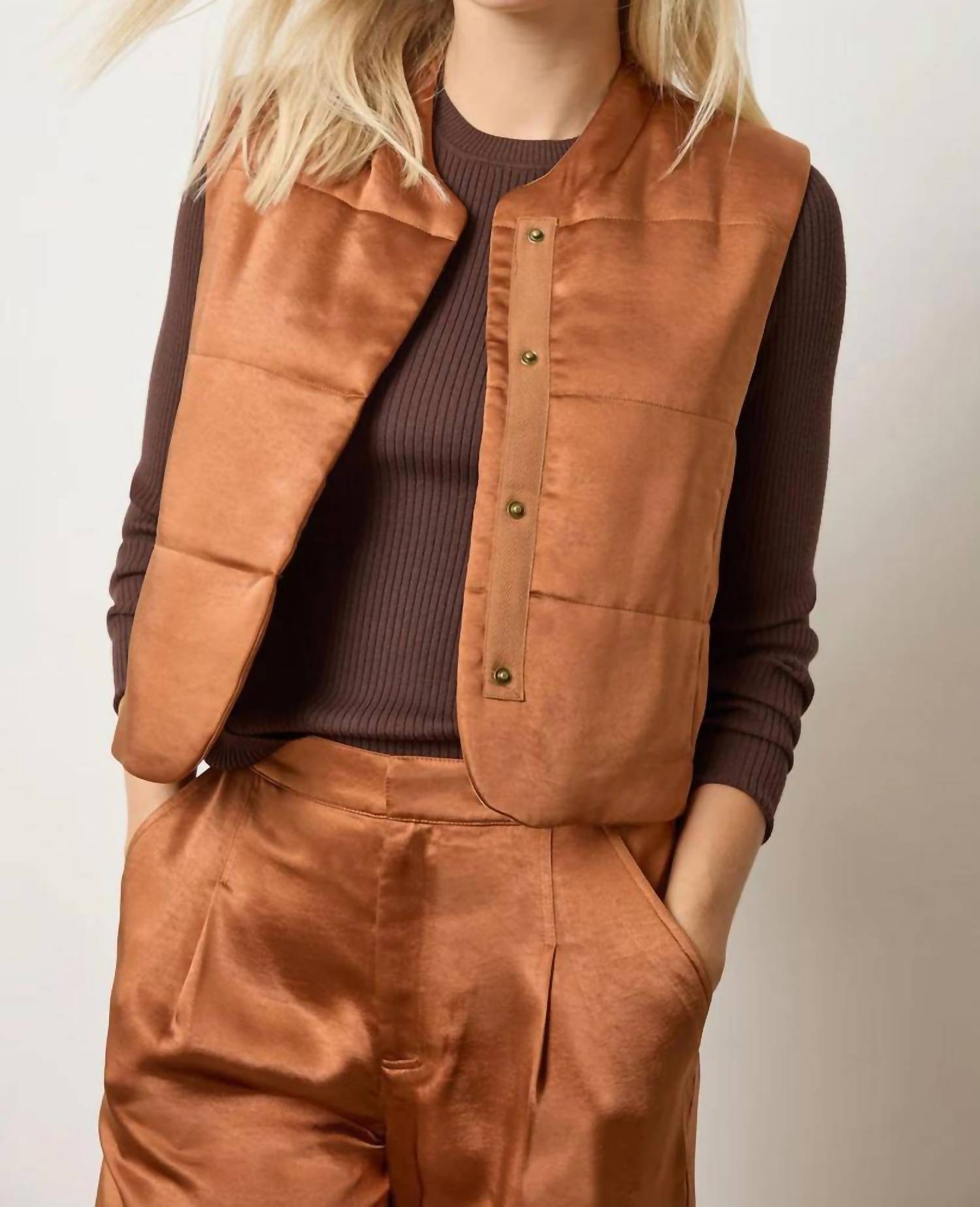 Lilla P - Quilted Satin Vest – Snagged & Bagged