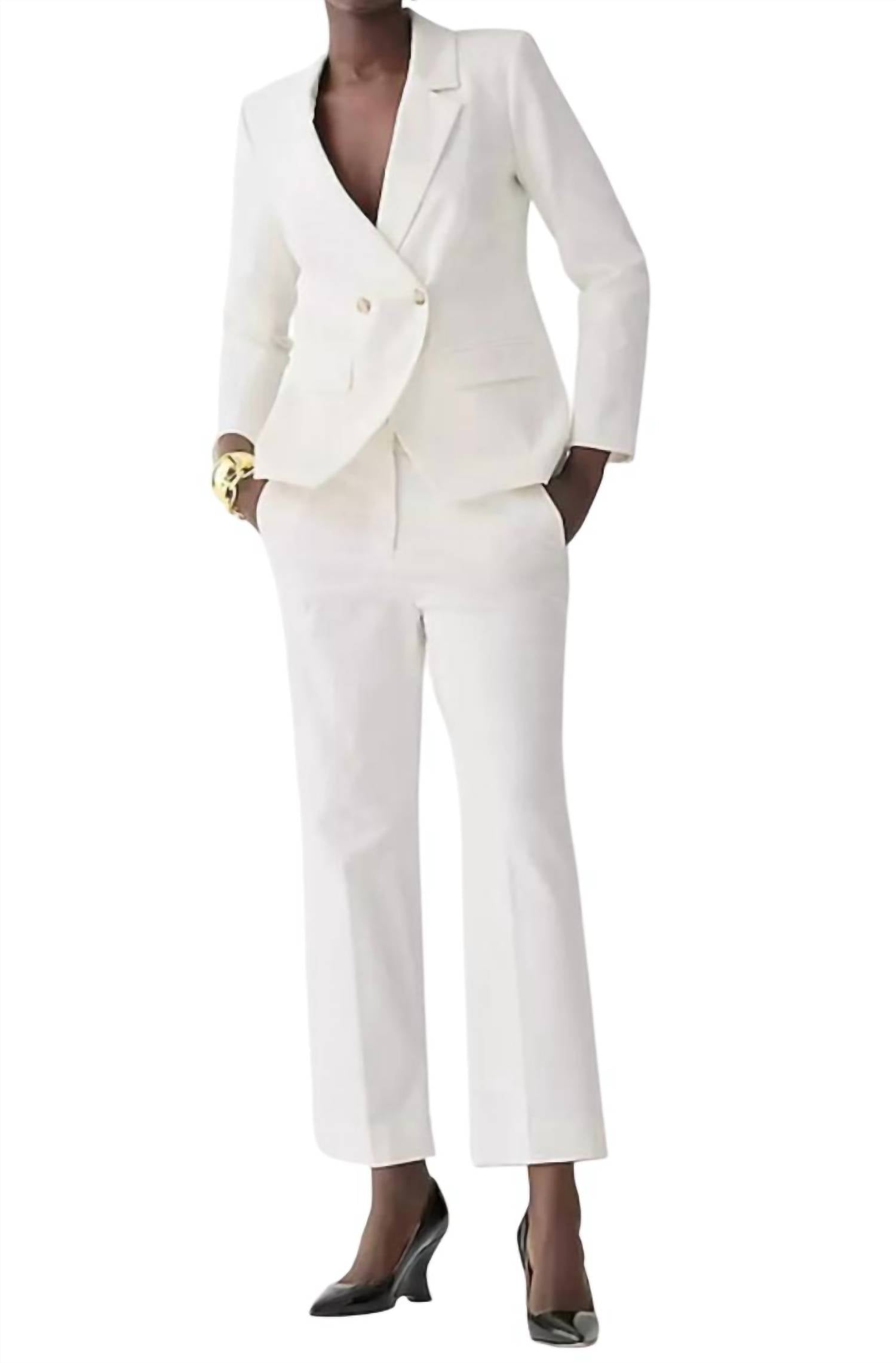 J.Crew - Women's Kate straight-leg pant in bi-stretch cotton blend ...