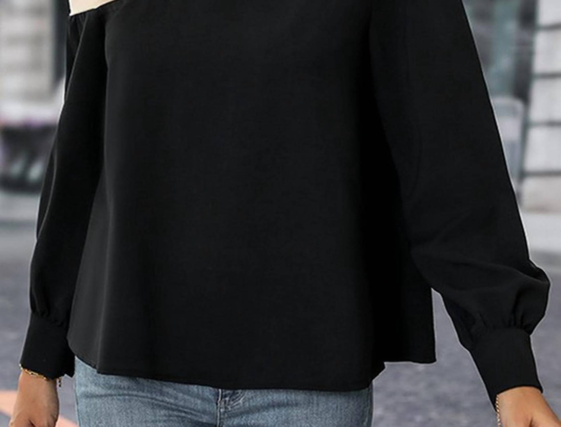 Lily Clothing - Color Blocked Off Shoulder Blouse – Snagged & Bagged