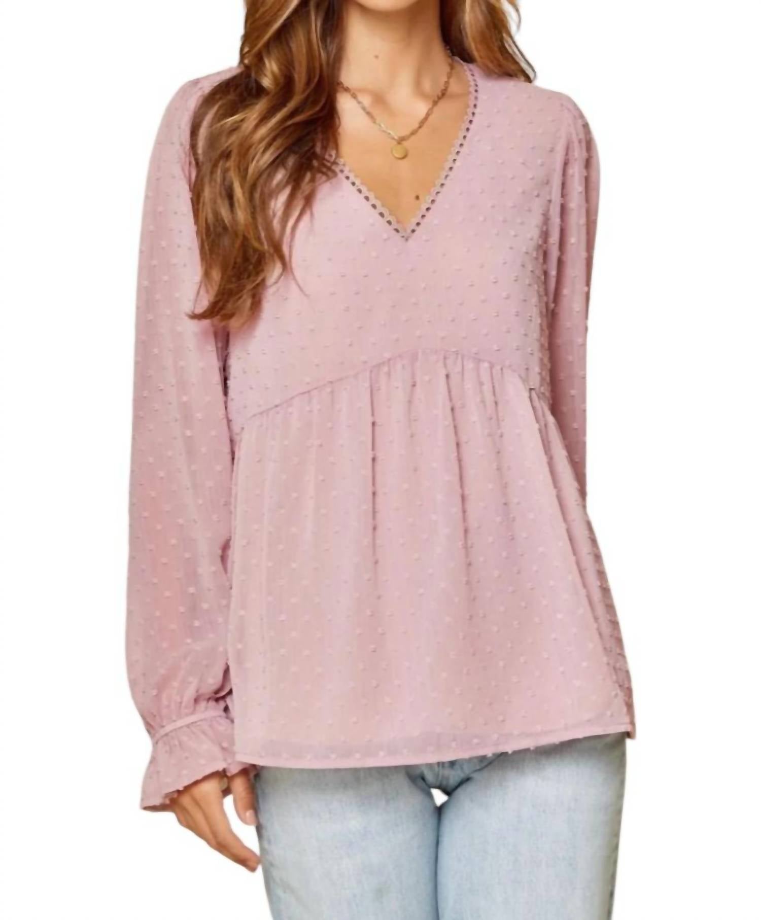 Andree By Unit - Wise Words Swiss Dot Blouse – Snagged & Bagged