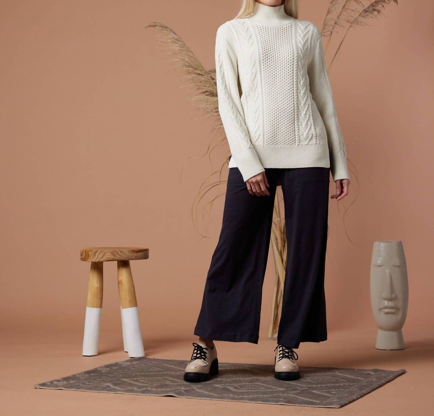 Known Supply - Organic Cotton Cable-Knit Sweater – Snagged & Bagged